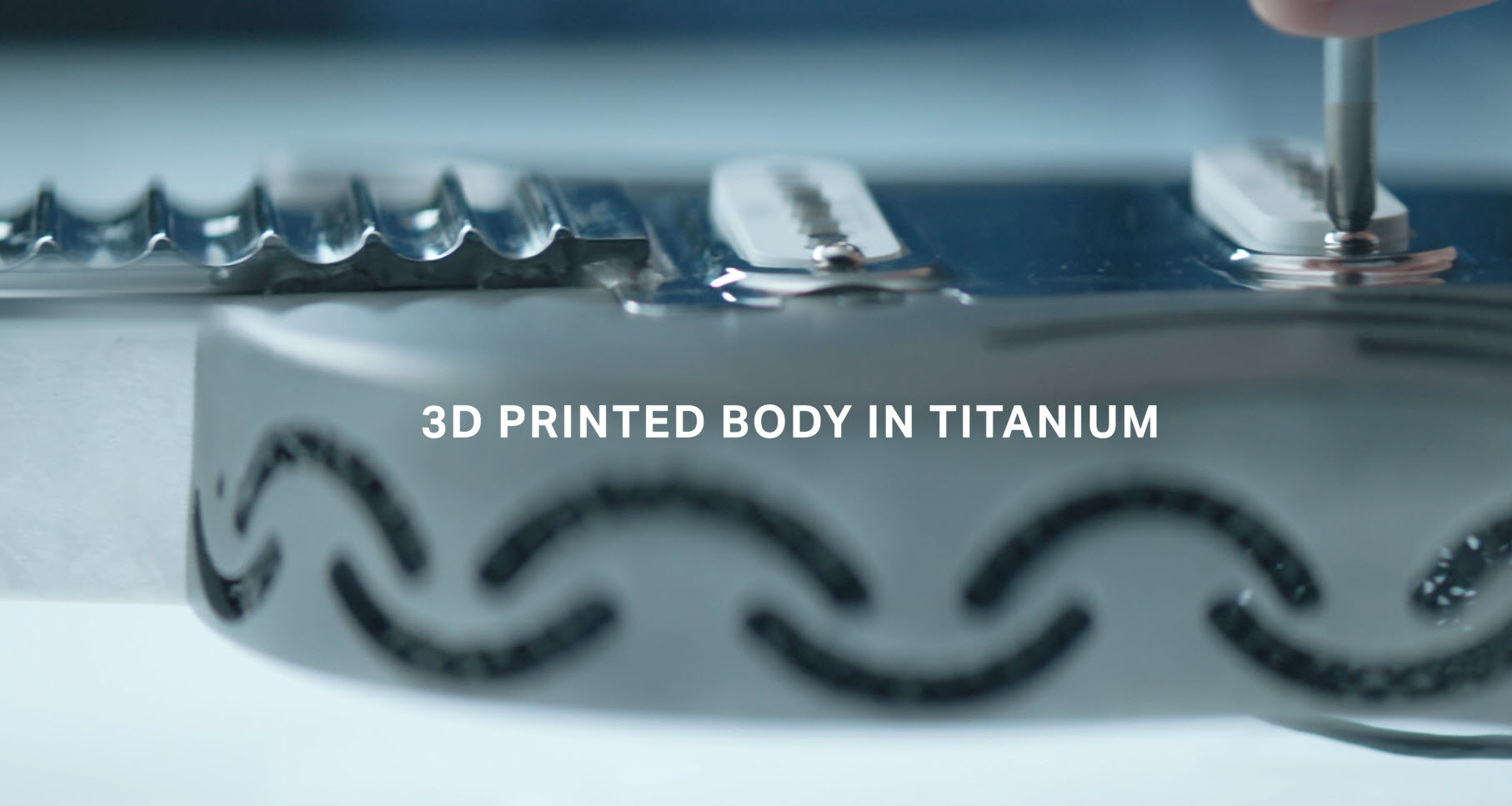 A light and strong 3D printed body in titanium